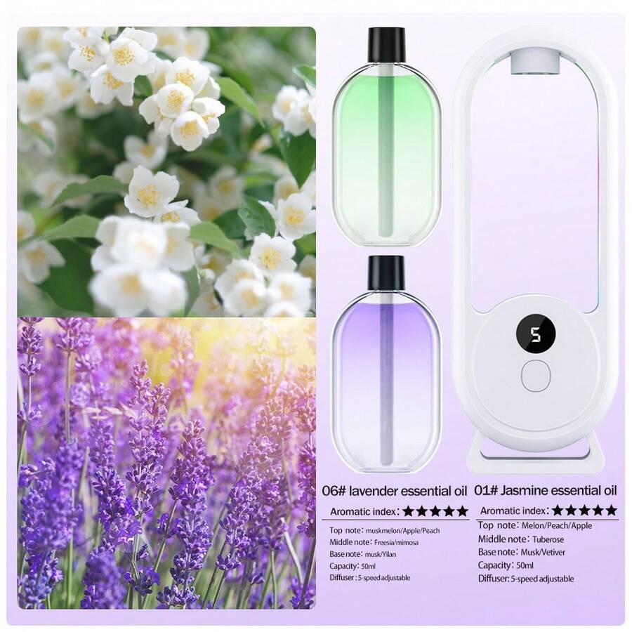 Aromatherapy Diffuser 50ml Wall-Mounted 6 Scents Optional Home Bathroom ...