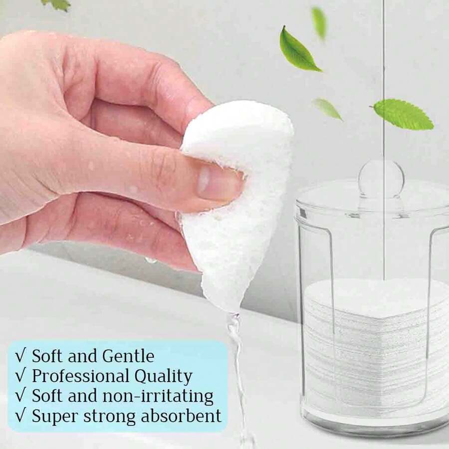 50 Pieces 100% Natural Cellulose Compressed Face Sponge With Container ...