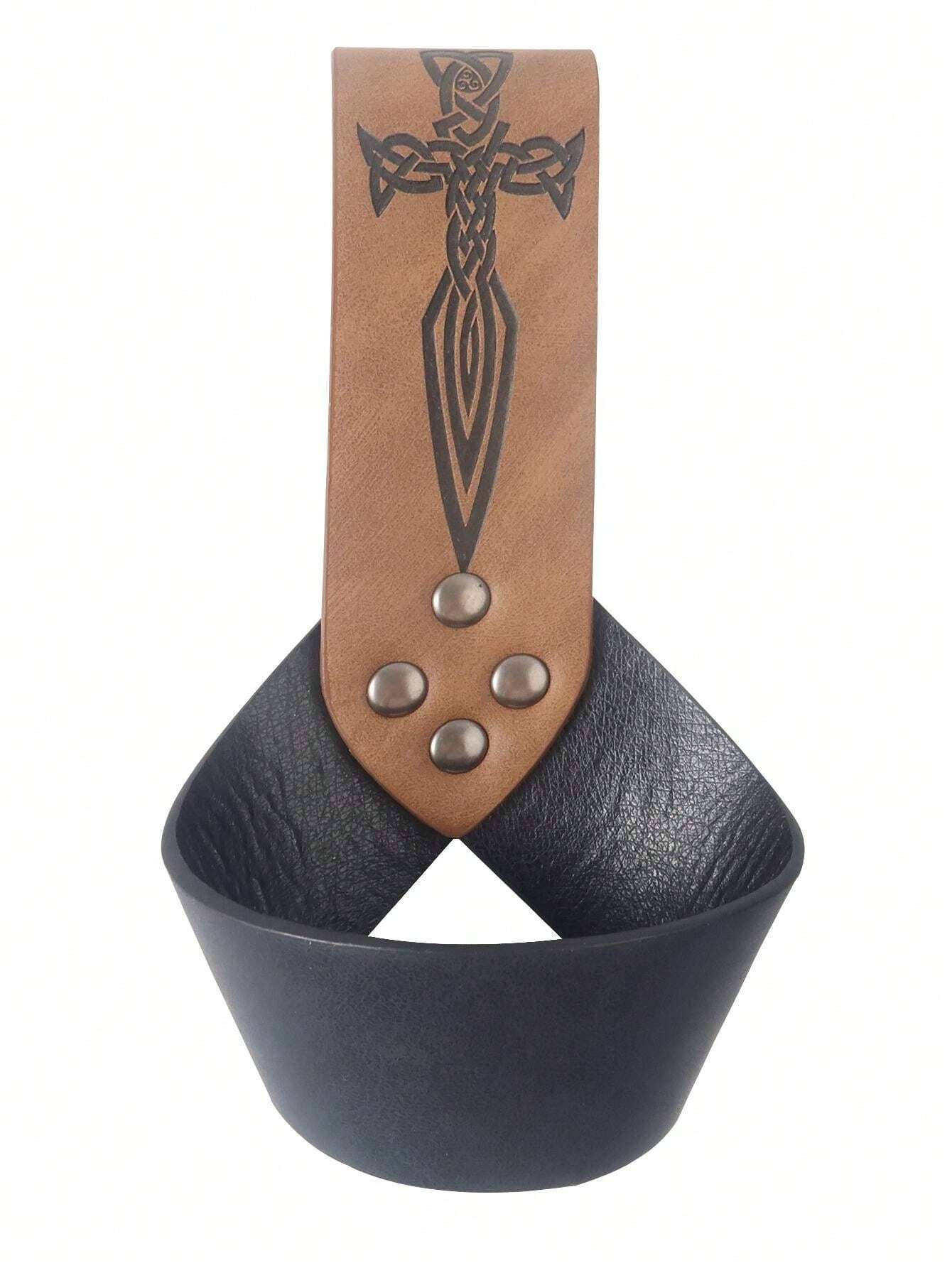 Medieval PU Leather Sword Frog, Sword Holder Belt Rapier Scabbard ...