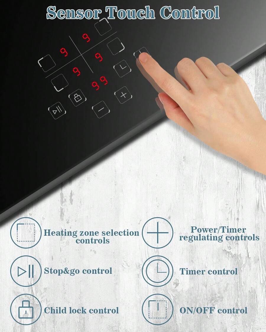 Karinear Induction Hob 4 Ring, Electric Induction Hob 4 Zone, Karinear ...