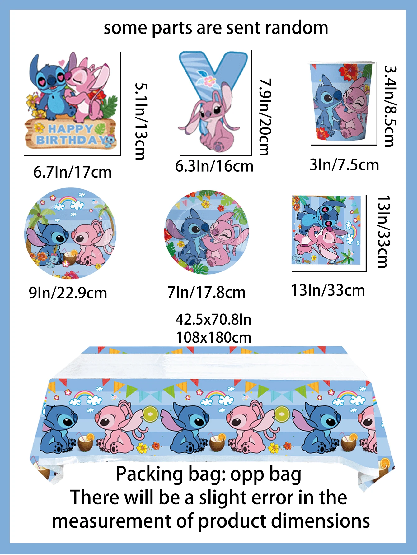 Stitch Birthday Party Supplies Party Decoration Kit Includes Banners, Backdrops, Balloons ...