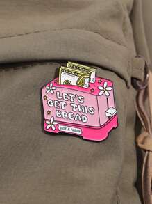 1pc Let's Get This Bread Enamel Pins Pink Bread Maker Hot Fresh Money ...