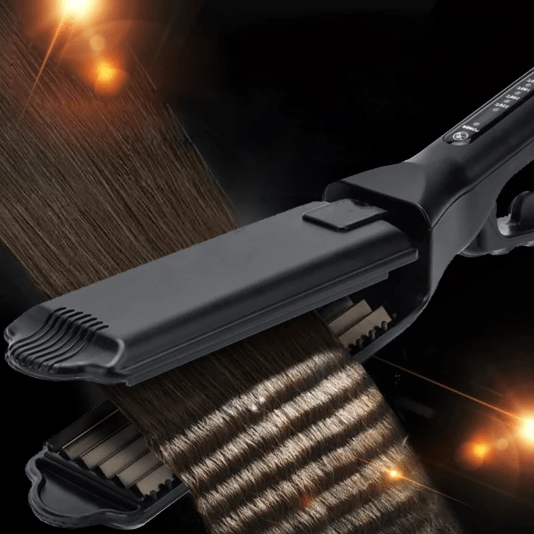 Professional Hair Crimper Wave Corn Iron Hot Curling Corrugated ...