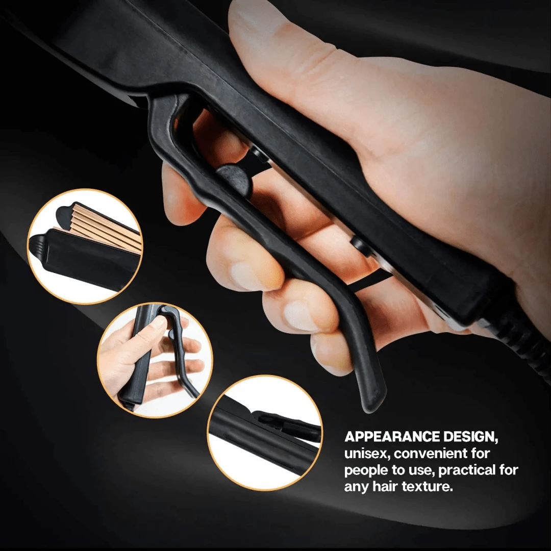 Professional Hair Crimper Wave Corn Iron Hot Curling Corrugated ...