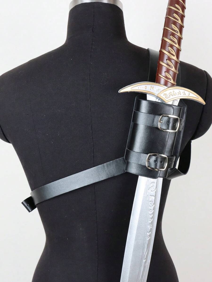 Medieval Dorsal Sword Holder Back Sheath Leather Harness Scabbard Strap ...