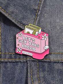 1pc Let's Get This Bread Enamel Pins Pink Bread Maker Hot Fresh Money ...