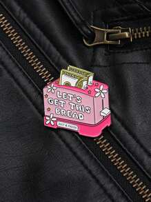 1pc Let's Get This Bread Enamel Pins Pink Bread Maker Hot Fresh Money ...
