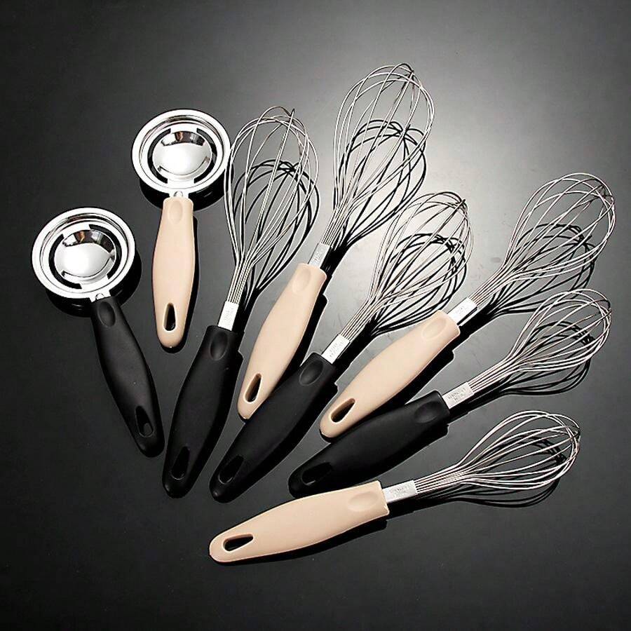 Home Baking Tool Plastic Handle Manual Egg Beater Cream Egg White ...