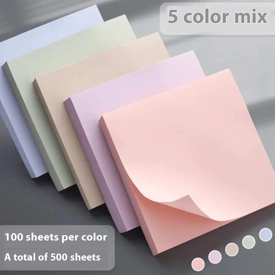 Sticky Note With Simple Morandi Color, Self-Adhesive Note Paper, Simple ...