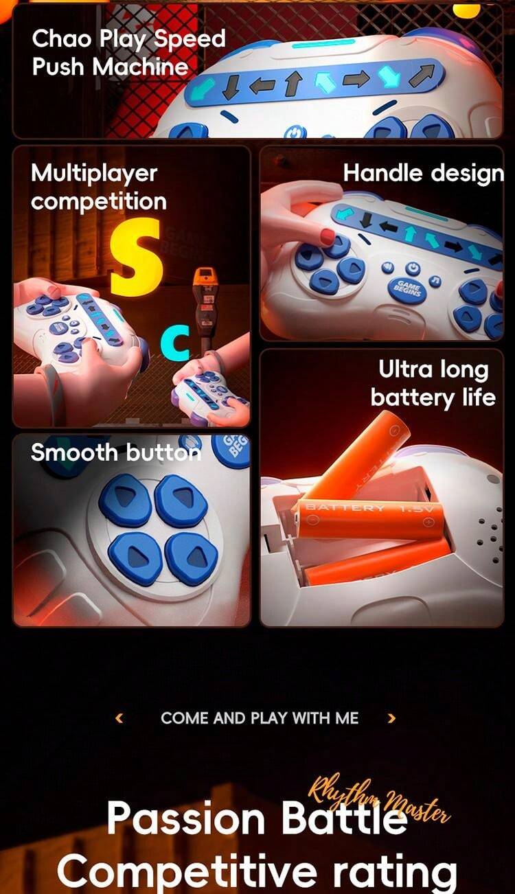 Rhythm Master Pocket Dance Speed Push Machine קרב פאזל אתגר לחצן הקצב ...