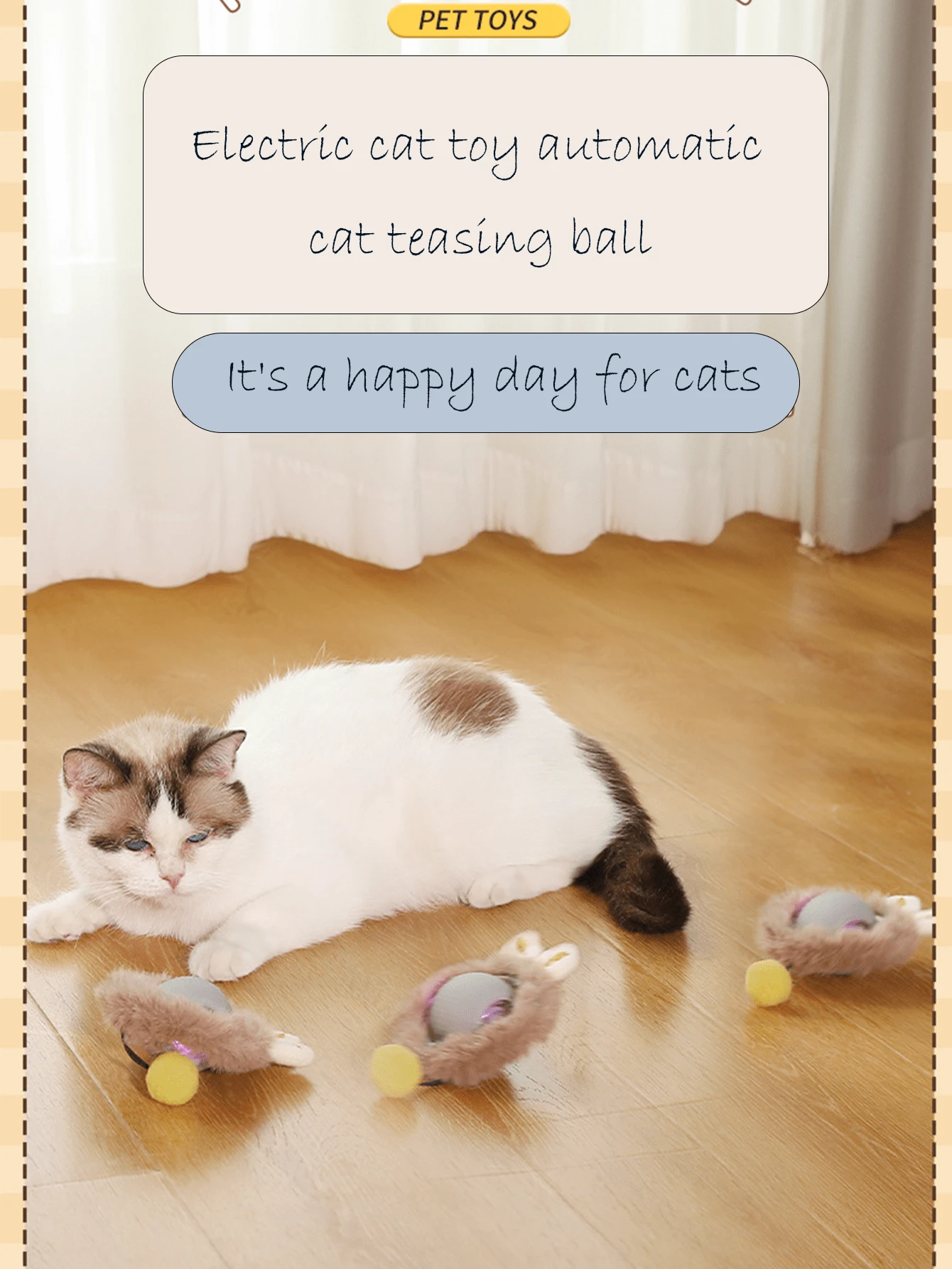 Smart Obstacle Avoidance Interactive Cat Toy Ball - USB Charging, 3 ...