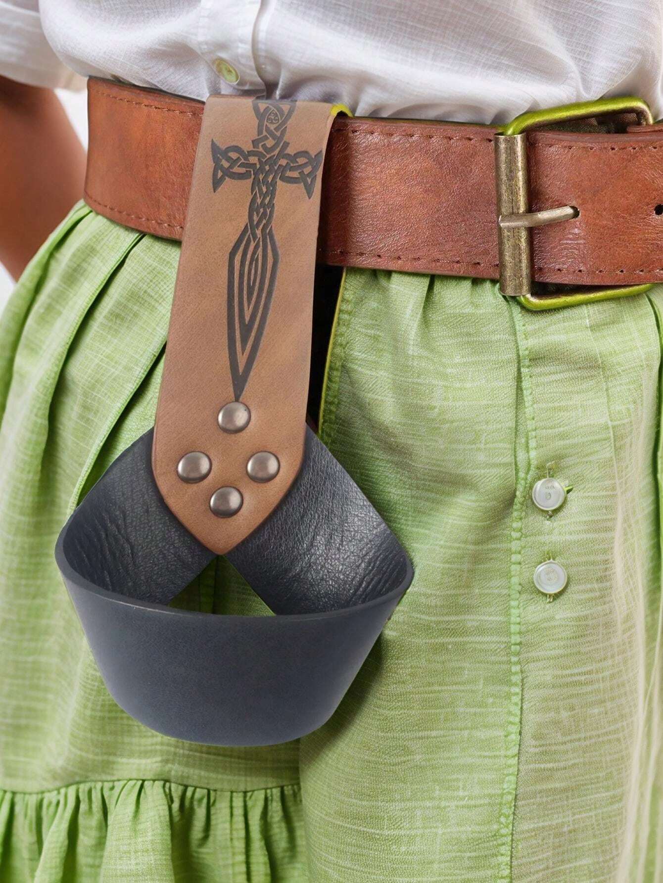 Medieval PU Leather Sword Frog, Sword Holder Belt Rapier Scabbard Knight Belt Sword Frog For Men ...