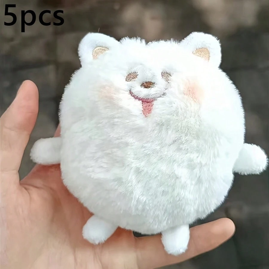 1 Cute Samoyed Shaped Plush Squeaking Toys - Soft Filled To Relieve ...