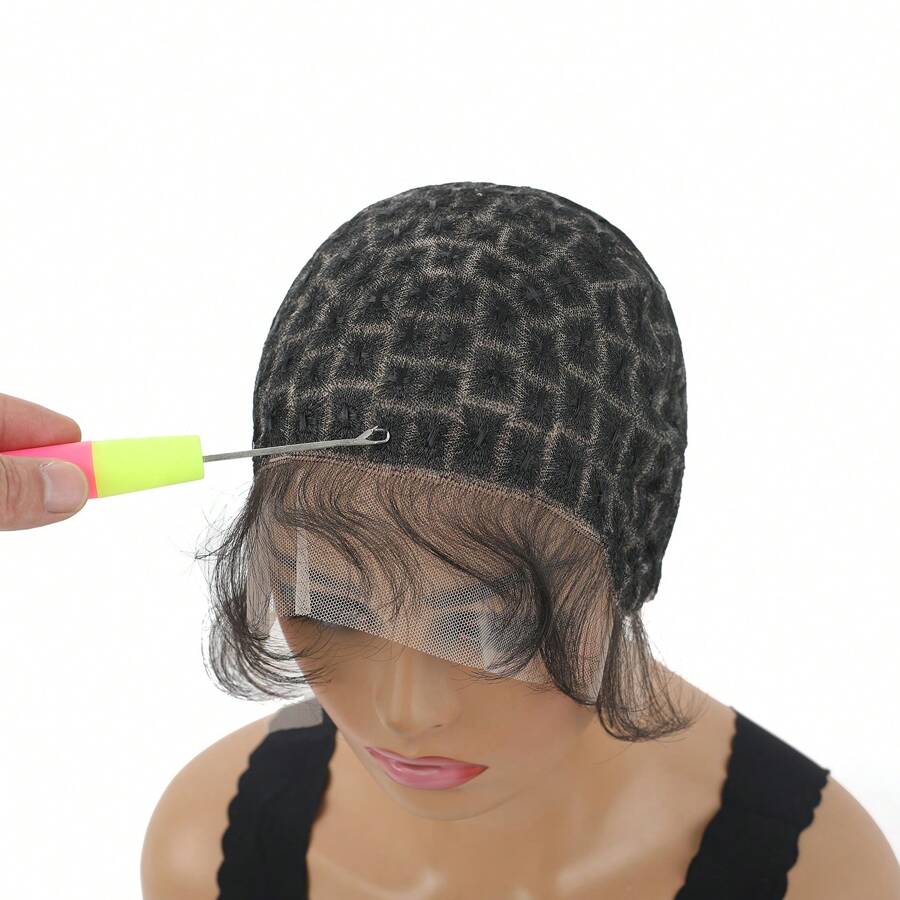 Double Full Lace Crochet Wig Caps With Natural Knots And Baby Hair For ...