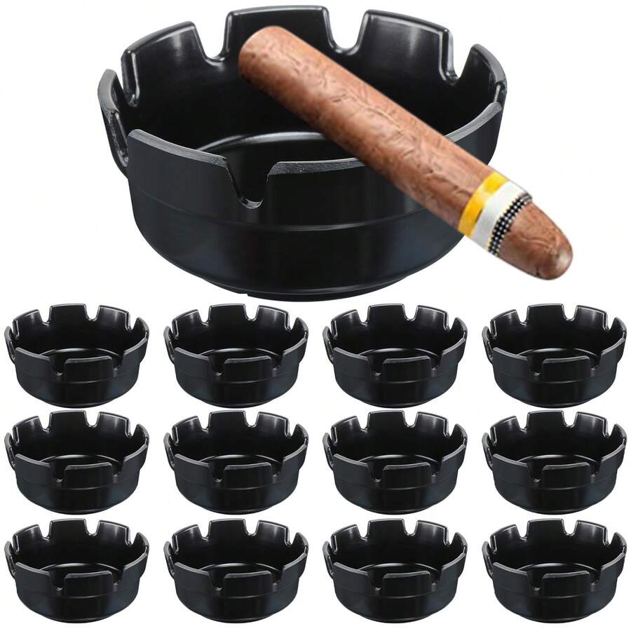 Reginary 12 Pieces 4 Ashtrays Bulk Round Ashtray Melamine Ash Tray ...