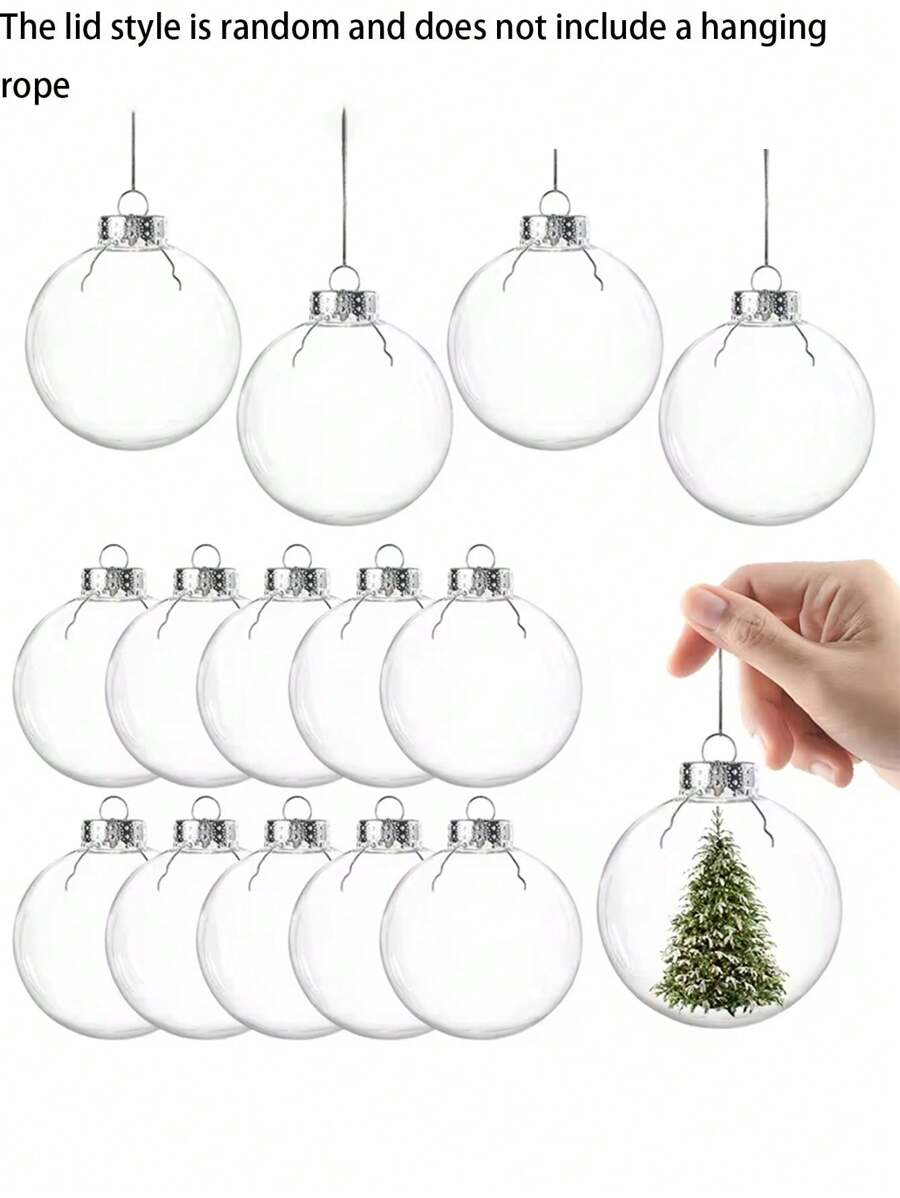 6 stuks transparante baldecoraties die je zelf kunt vullen en ophangen ...