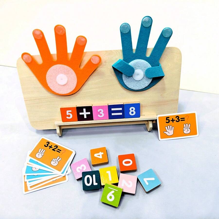 Wooden Finger Math Montessori Educational Toys, Preschool Learning ...