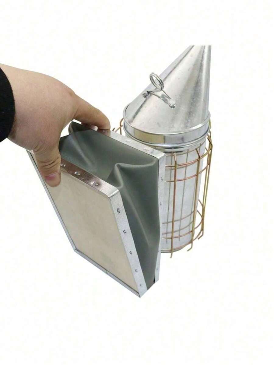 Bee Beekeeping Smoker Galvanized Sheet With Heat Shield Cowhide Bellows ...