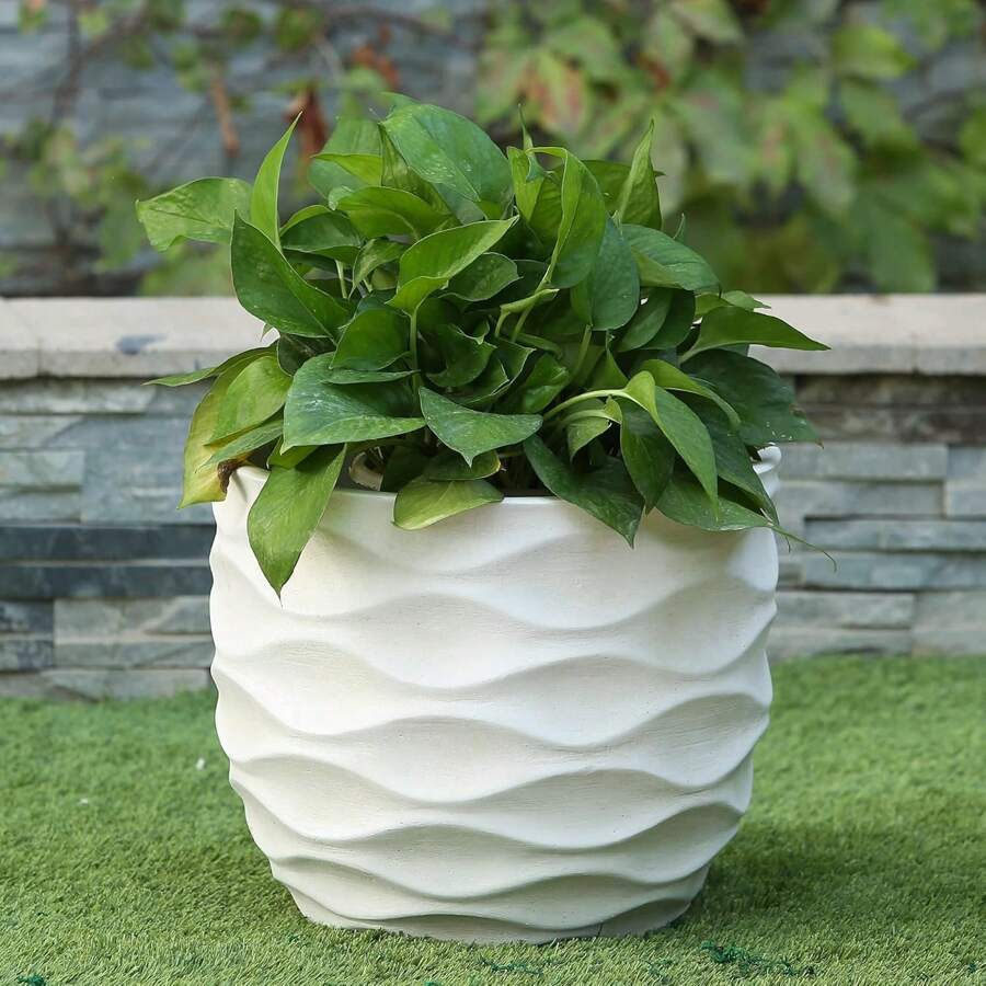 Planters For Outdoor Plants, Set Of 2 Garden Plant Pots Indoor Outdoor ...