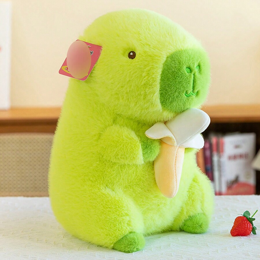 1pc Kapibara-San Plush Doll, Green Banana Capybara Stuffed Animal, No ...