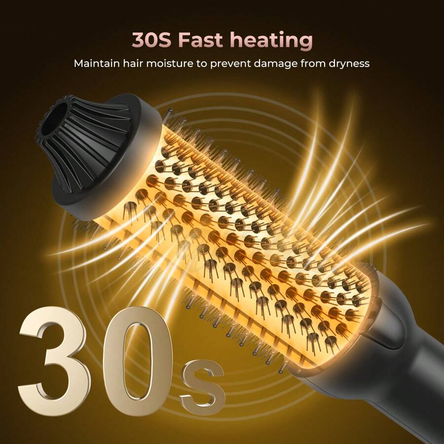 Multifunctional Portable Roller Hair Brush, Heatproof Non-Damage Hair ...