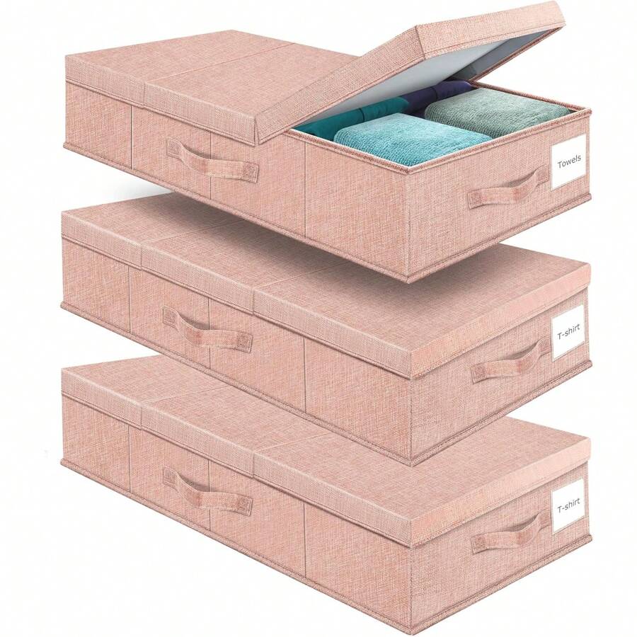 Underbed Storage Containers 3 Pack, Large Under Bed Storage Bins With ...