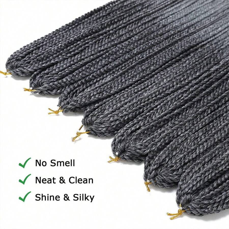 Box Braids Crochet Hair 24 Inch Crochet Braids Pre Looped Crochet Hair ...