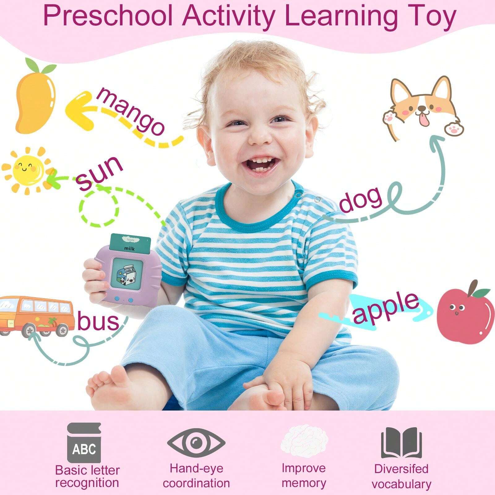 Tarjetas flash parlantes con 224 palabras de uso frecuente, juguetes ...