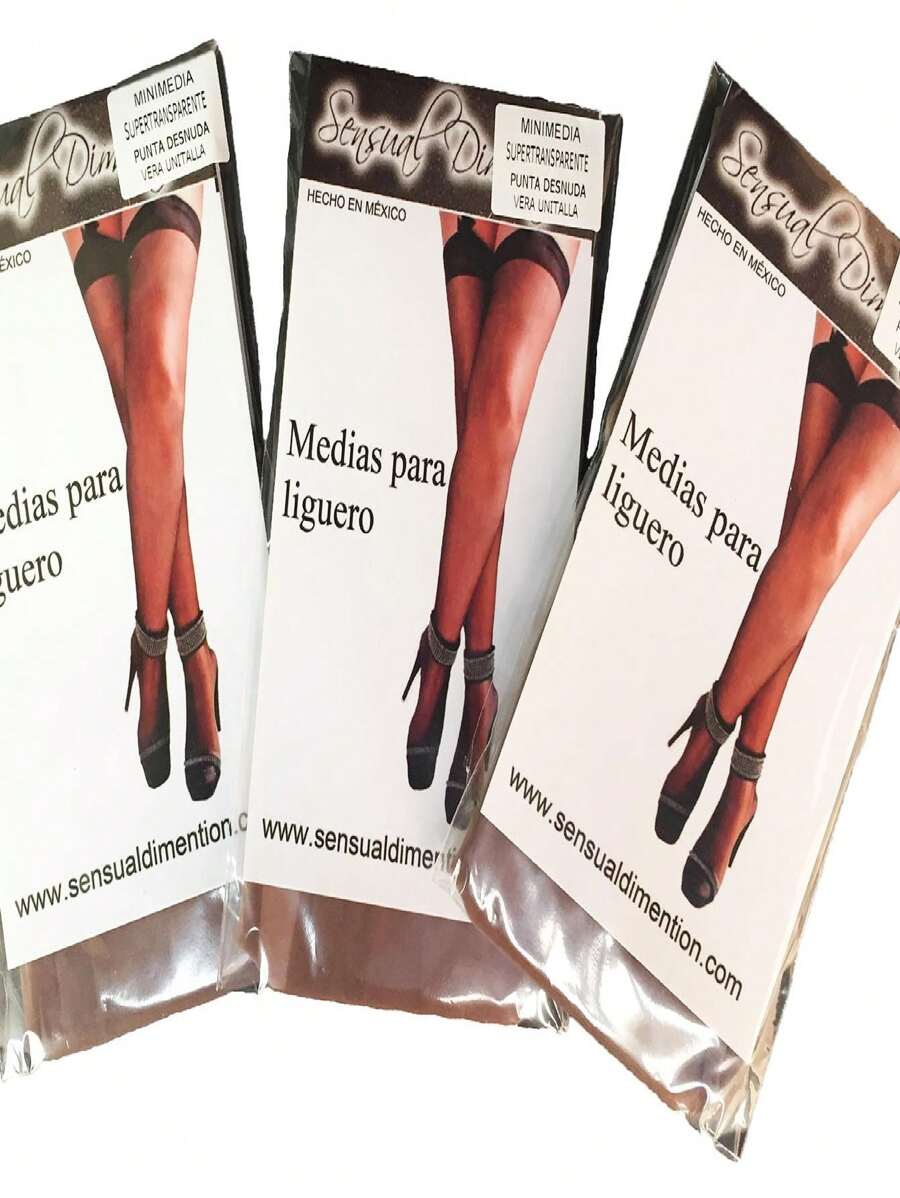 Sensual dimention Pack Of 3 Pairs Of Garter Stockings, Sensual ...