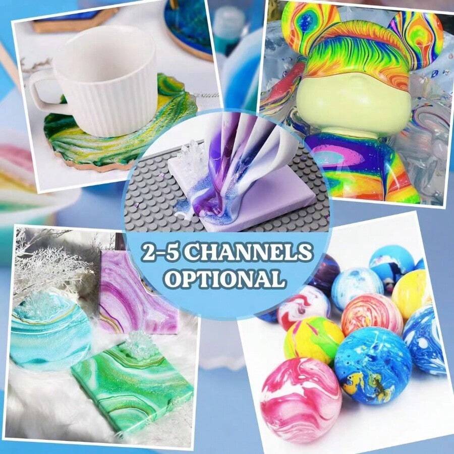 [1 Pack] Easy To Wash And Reusable Art Contrast Color Glue Mixing Color ...