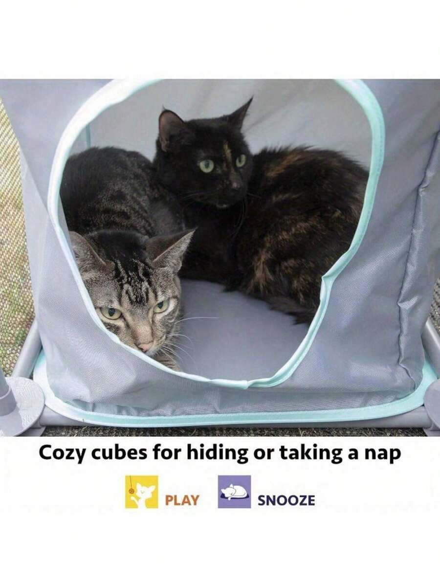 Outdoor Catio Mega Kit For Cats, Replacement Parts, And 10' Tunnels ...