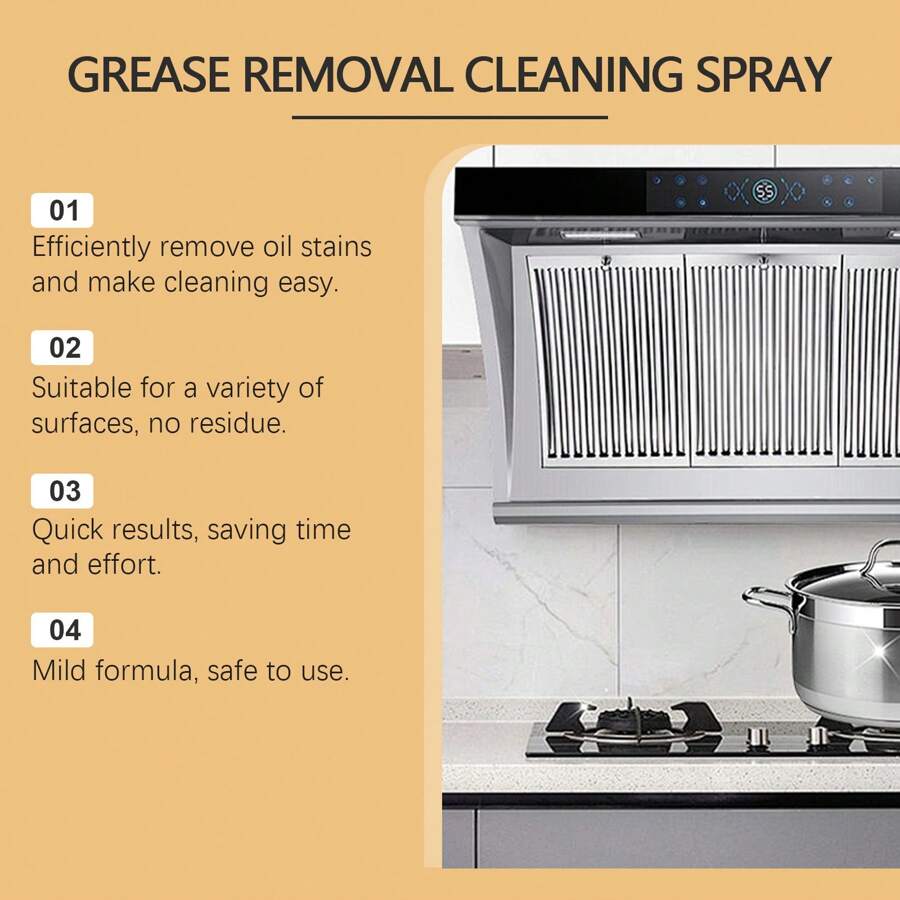 Grease Remover Cleaning Spray Kitchen Multi-Function Counter Top Oven ...