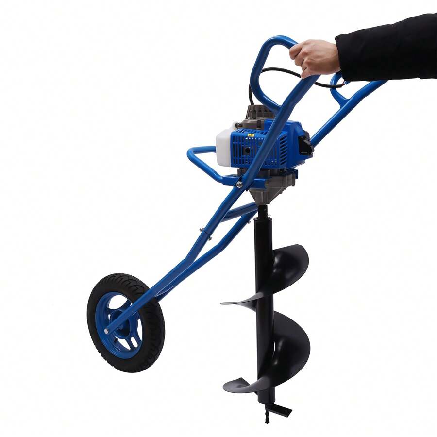 63cc Petrol Fence Post Hole Digger Earth Auger Borer Ground Drill Hole ...