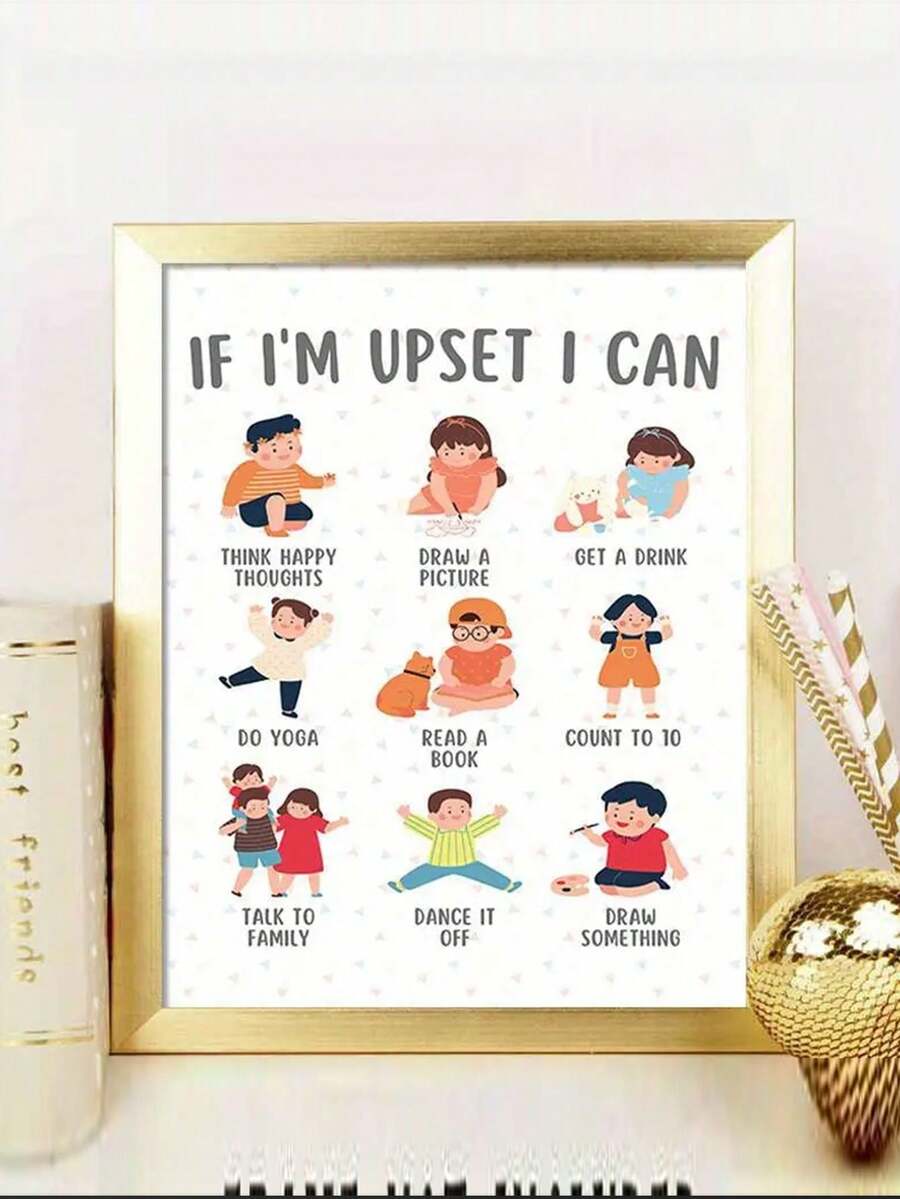 1pc Unframed Calming Corner Posters - Emotional Intelligence Charts For ...