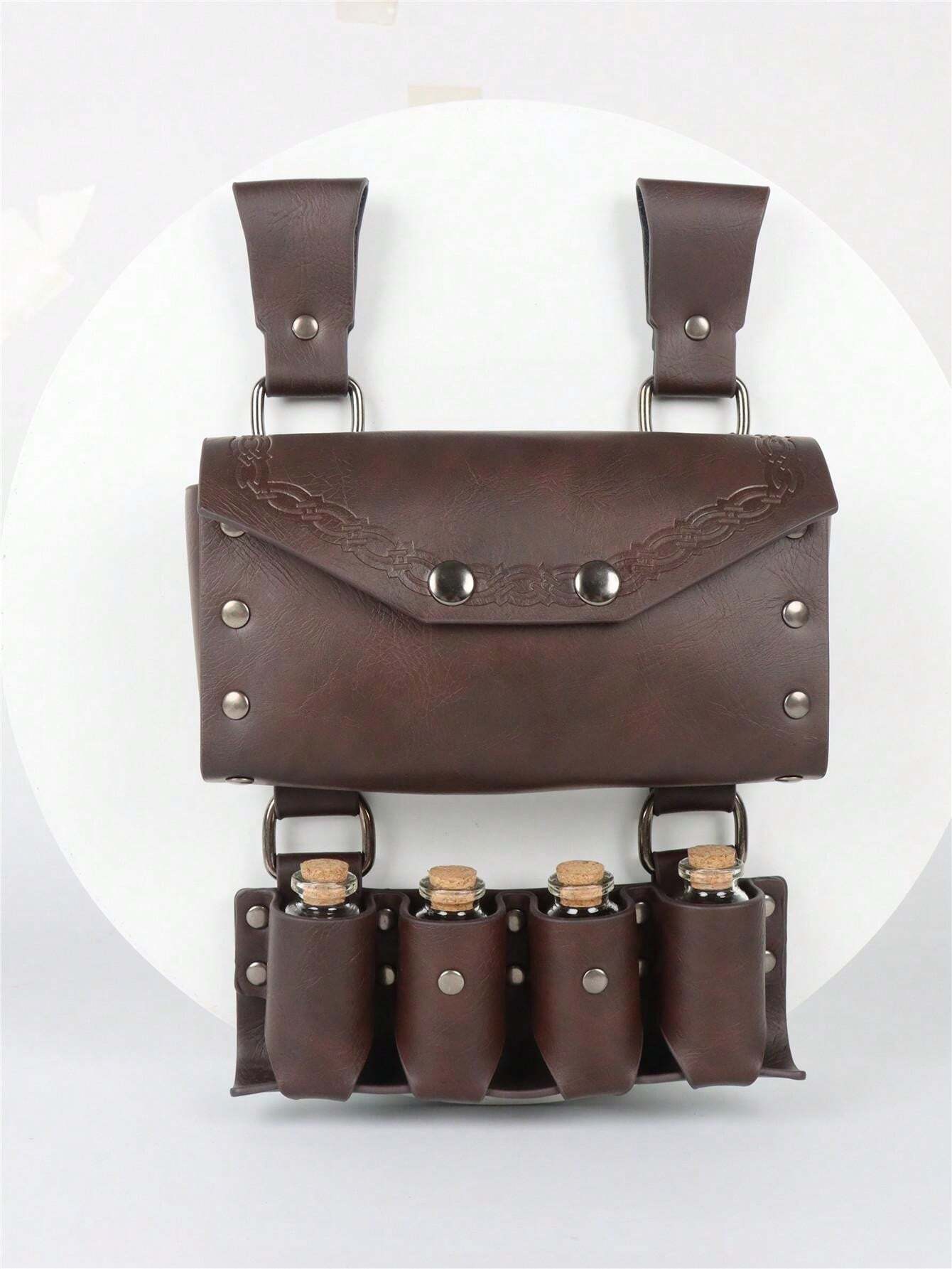 Faux Leather Medieval Witch Magic Potion Bottle Holder Steampunk ...