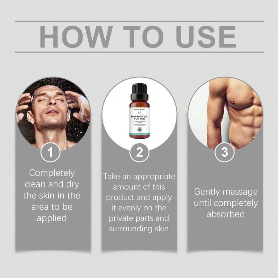 North Moon Men's Massage Oil - A Moisturizing And Nourishing Body Oil ...