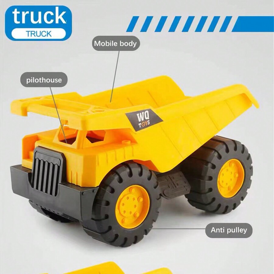 Large Realistic Kids Excavator Toy - Realistic Inertia Driven Digger ...