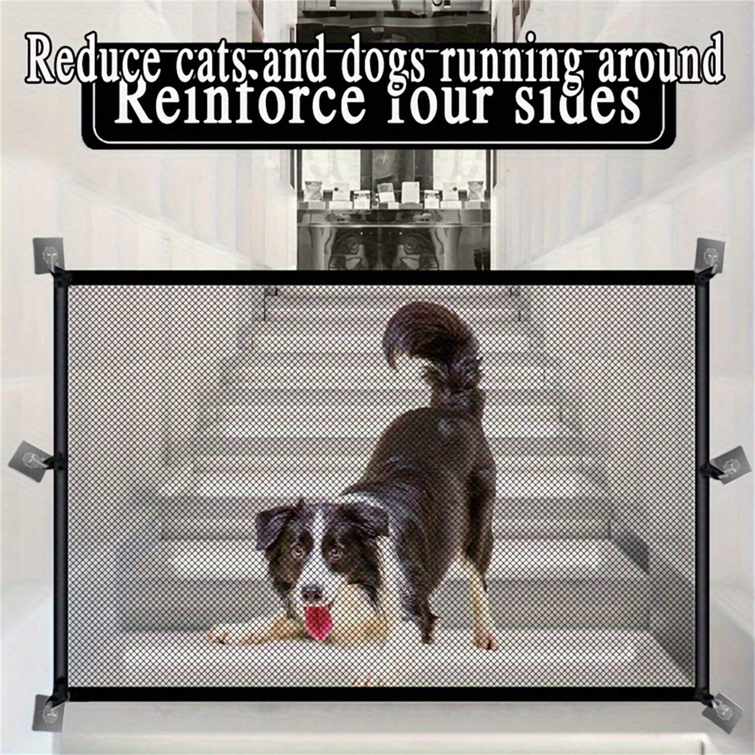 1 Pc Multi-Purpose Pet Safety Gate - PVC Mesh Dog And Cat Containment ...