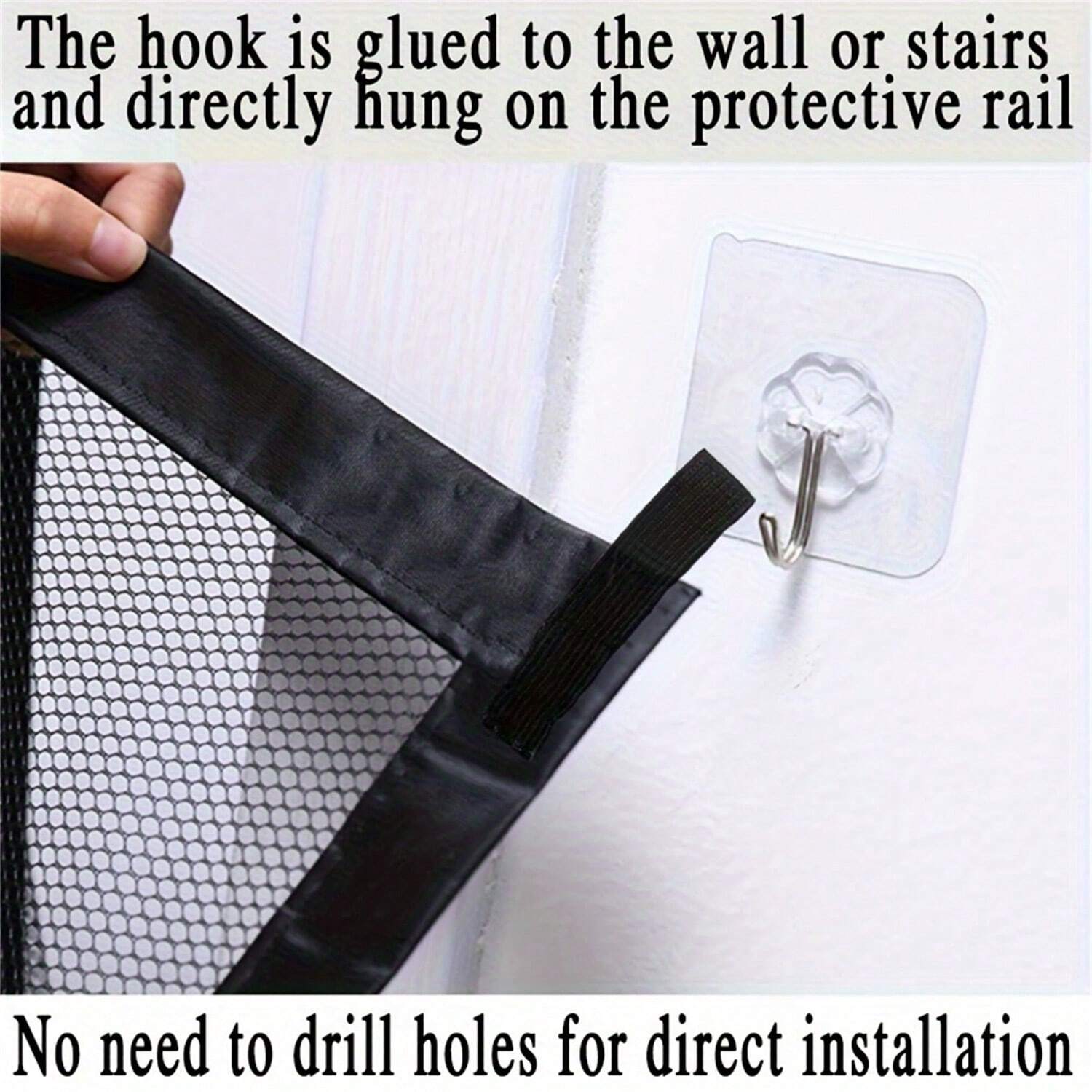 1 Pc Multi-Purpose Pet Safety Gate - PVC Mesh Dog And Cat Containment ...