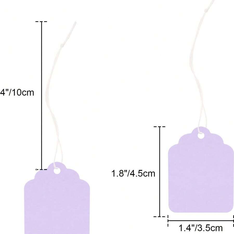 200pcs Price Tags With String Attached, 1.4x1.8 Inch Paper Hang Tags ...