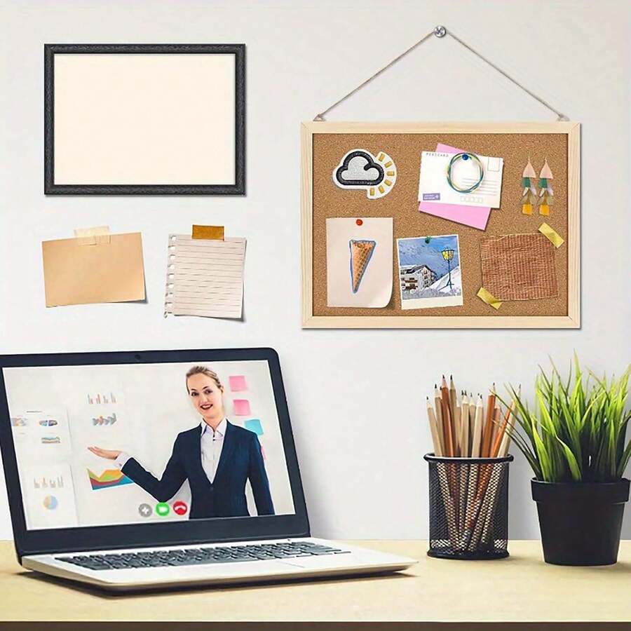 Cork Board Bulletin Board,Rectangle Frame Cork Board For Office Home ...