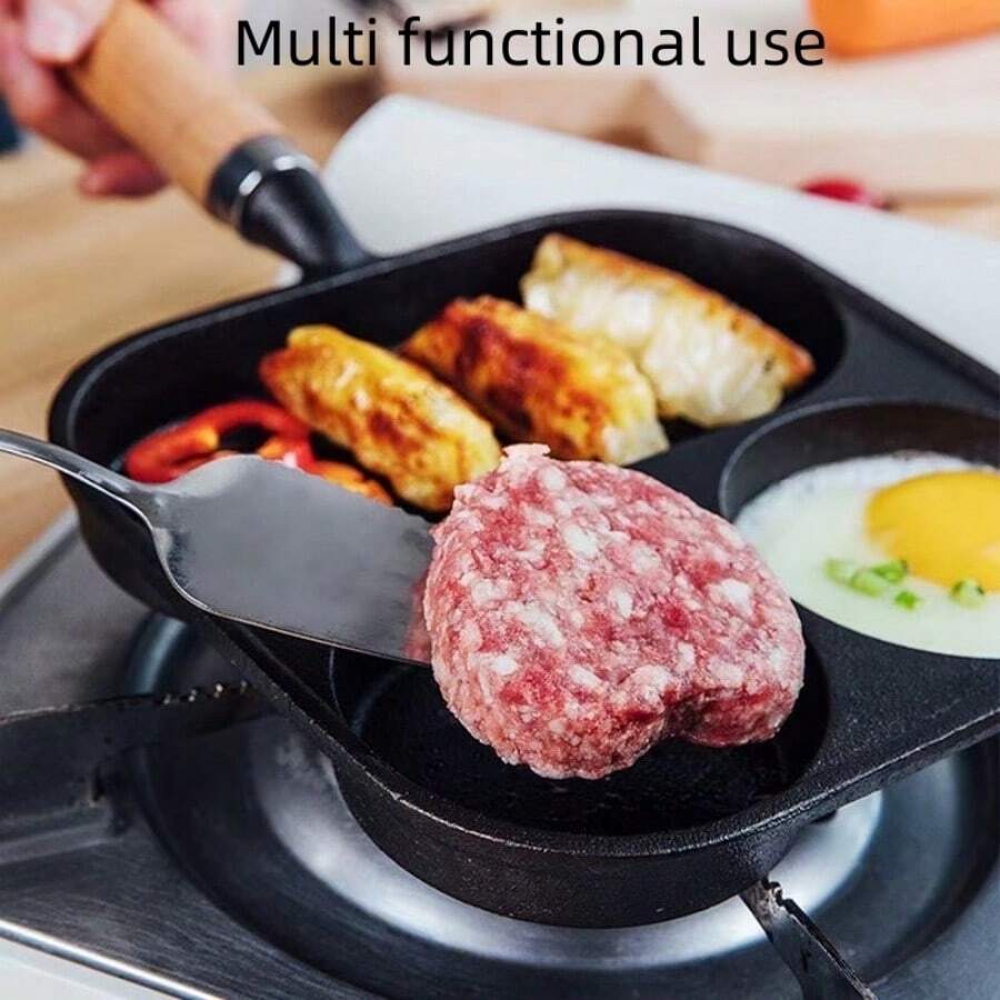 Three In One Hamburger Pan, Non Stick Pan, Breakfast Pan, Flat Bottomed ...