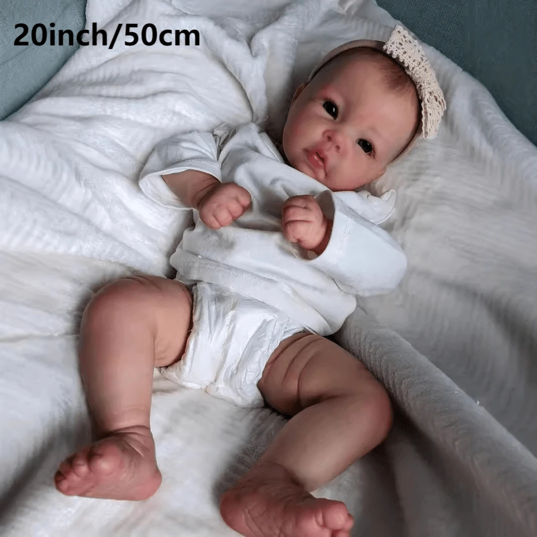 NPK Boneca Reborn Bebê Luca de 20 polegadas com Corpo Macio Bebê Recém ...