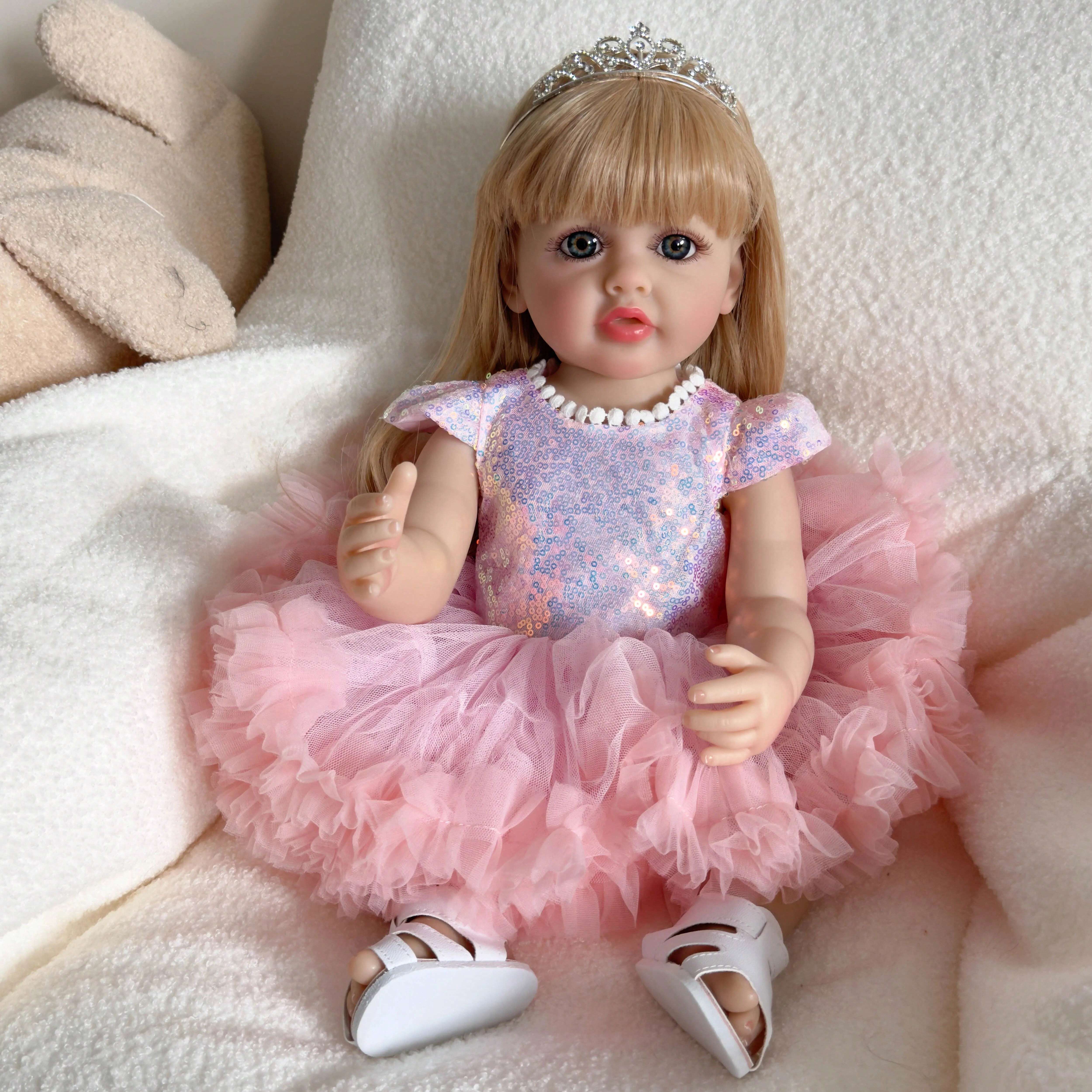 NPK 55CM Betty Full Body Silicone Reborn Toddler Baby Doll Waterproof ...