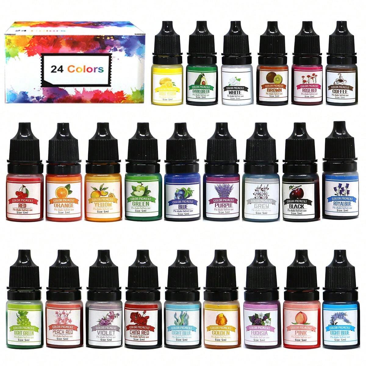 24 Colors Translucent Resin Dye Pigments - High Concentration Resin ...