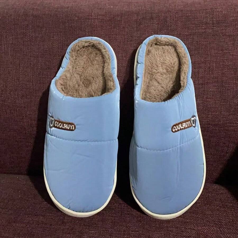 Women's Soft Down Slippers, Comfortable Winter Indoor Shoes With Non ...