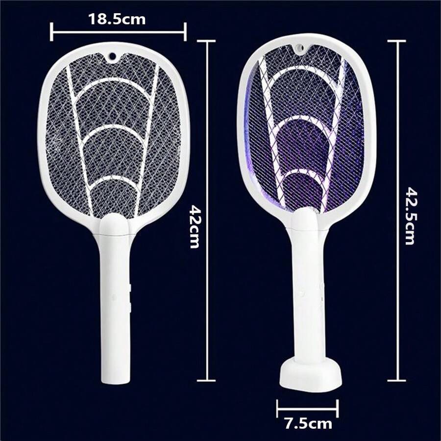 1pc High-Tech Electric Fly Swatter Racket - Smart Bug Zapper With Rapid ...