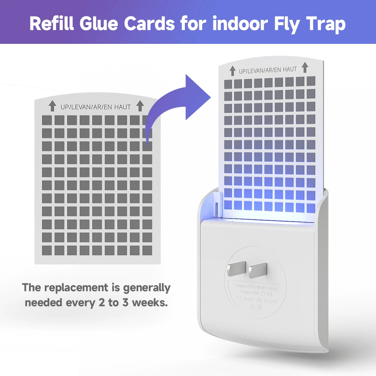 20 Pack Refills Sticky Card Plug Refill Replacement Glue Cards For ...