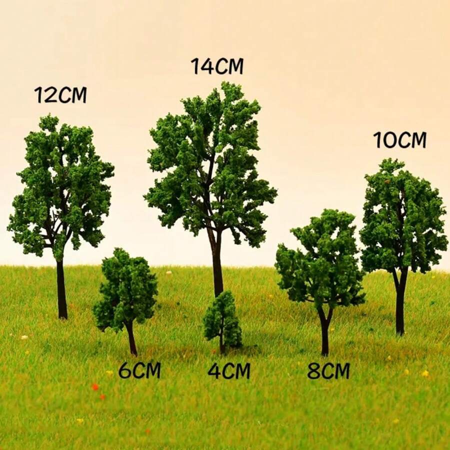 4-12cm HO N Scale Plastic Model Trees Railroad Landscape Scenery Model ...