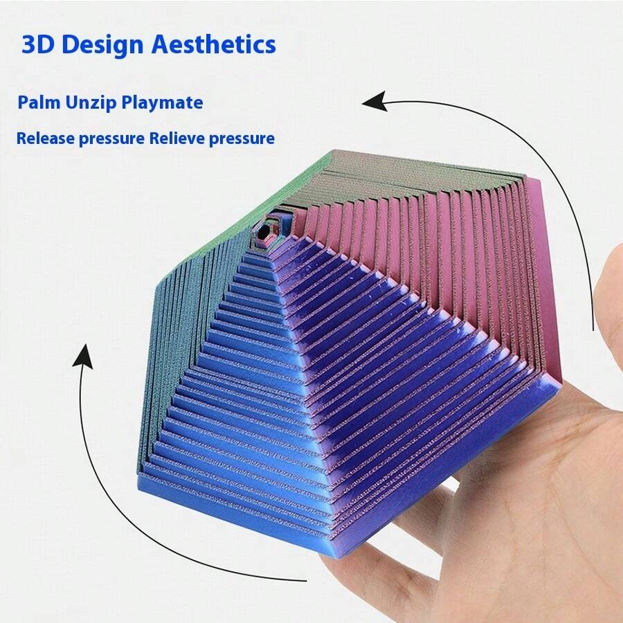 3D Printed New Style Fractal Fidget Hexagon. Rotating Fidgety Hexagonal ...